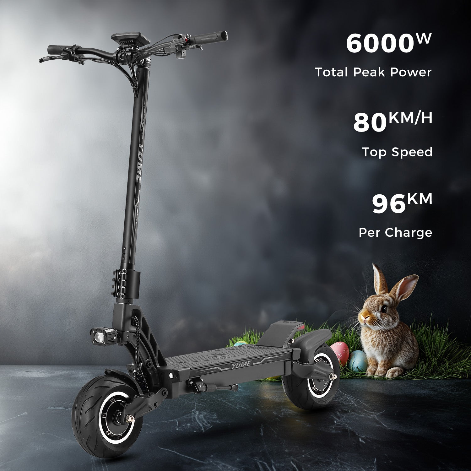YUME Hawk Pro Wide Electric Scooter,80KM/H 96KM 6000W,high performance ...