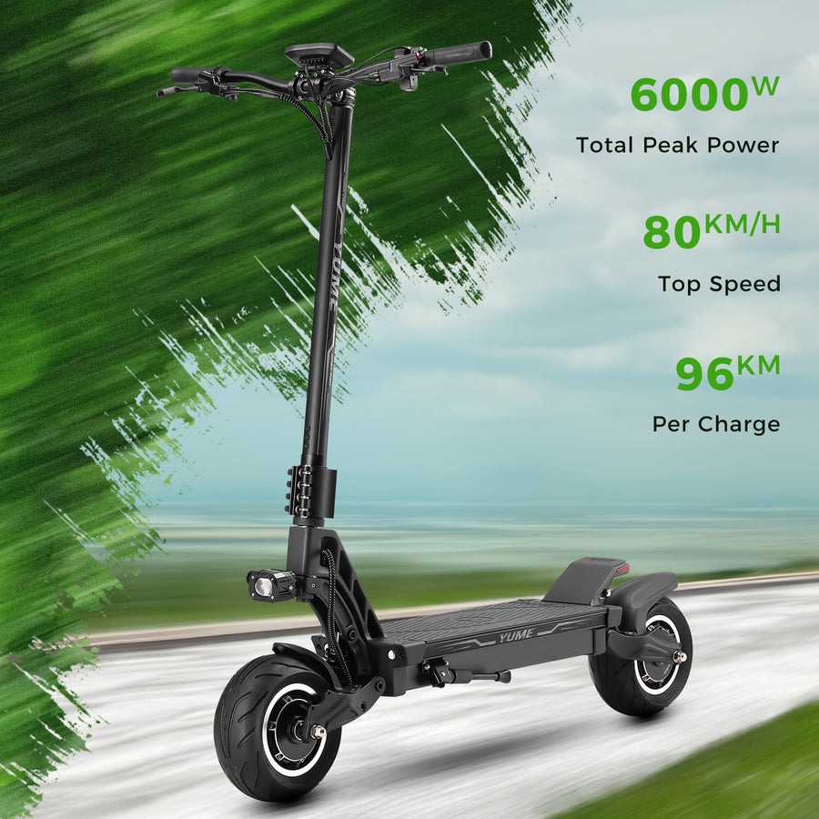 YUME Hawk Pro Wide Electric Scooter,80KM/H 96KM 6000W,high performance ...