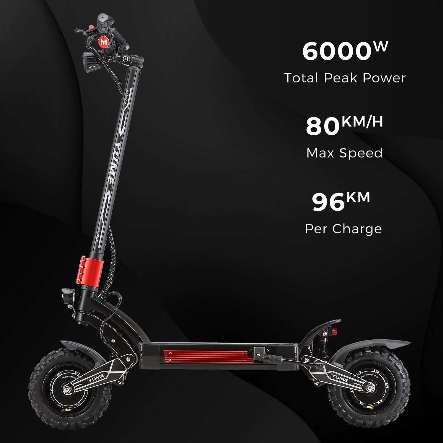 YUME Raptor Electric Scooter,80KM/H 96KM,60V30AH,performance,Comfort ...