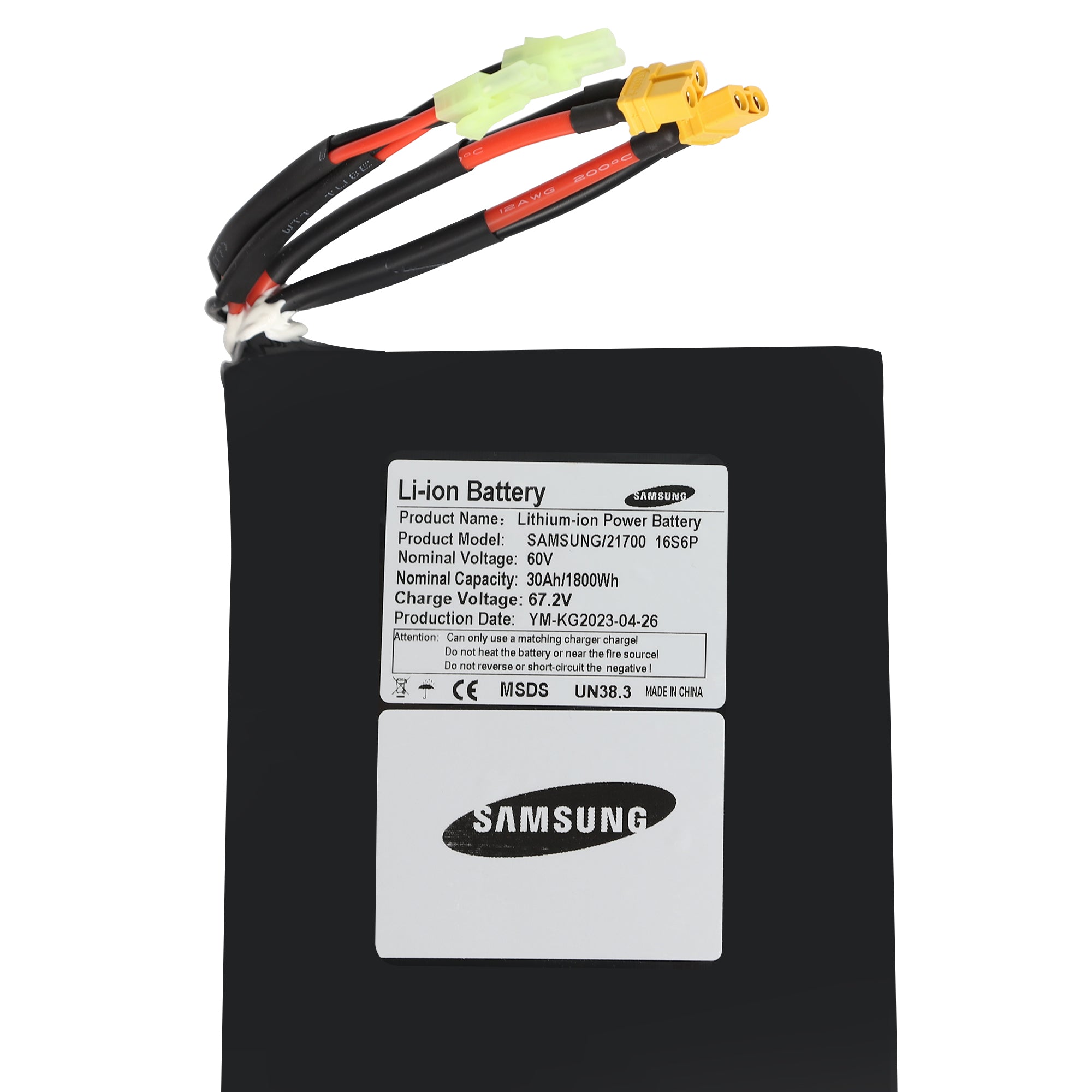 Samsung Battery 60V 30Ah / Standard Battery 60V 27Ah Hawk Pro – YUME ...